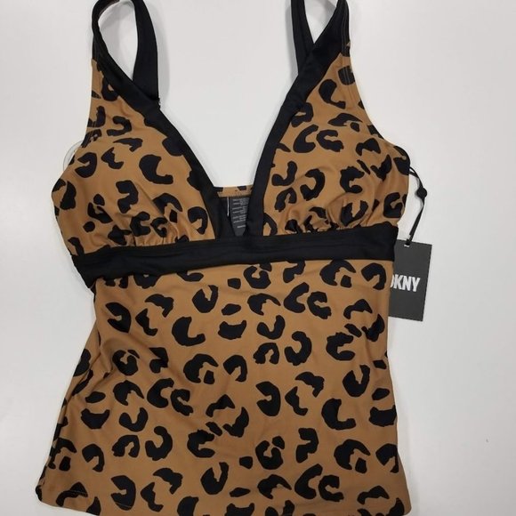 Dkny | Swim | Dkny Leopard Print Tankini Top Size Large | Poshmark